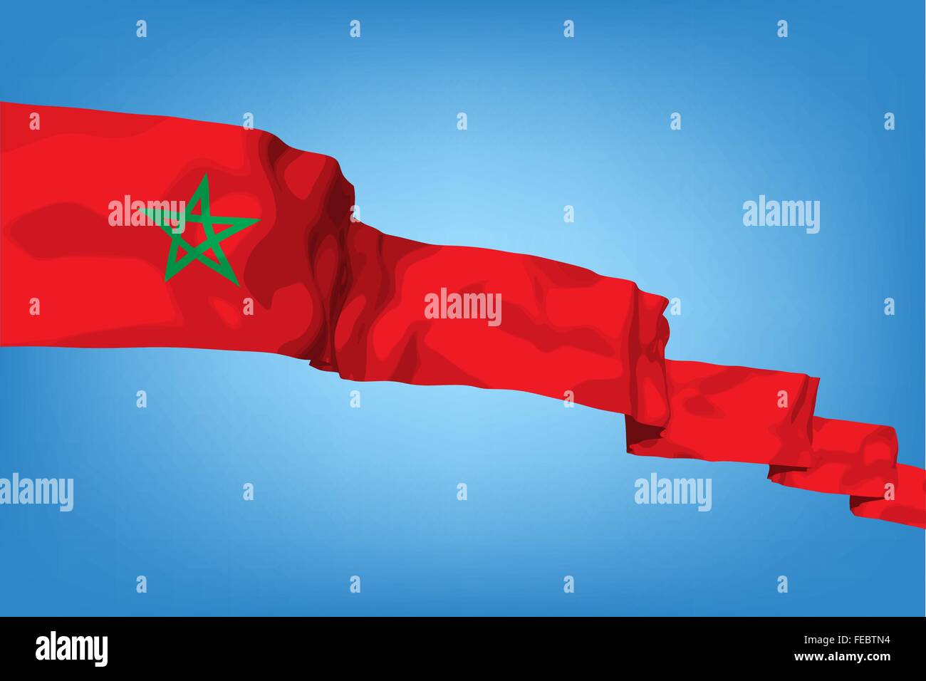 Waving ribbon flag morocco hi-res stock photography and images - Alamy