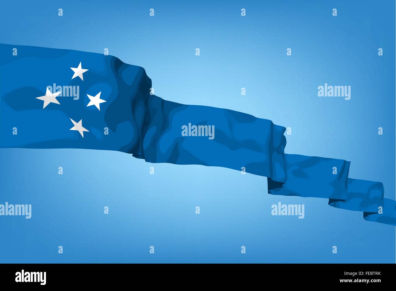 National flag of the Federated States of Micronesia Stock Vector Image ...