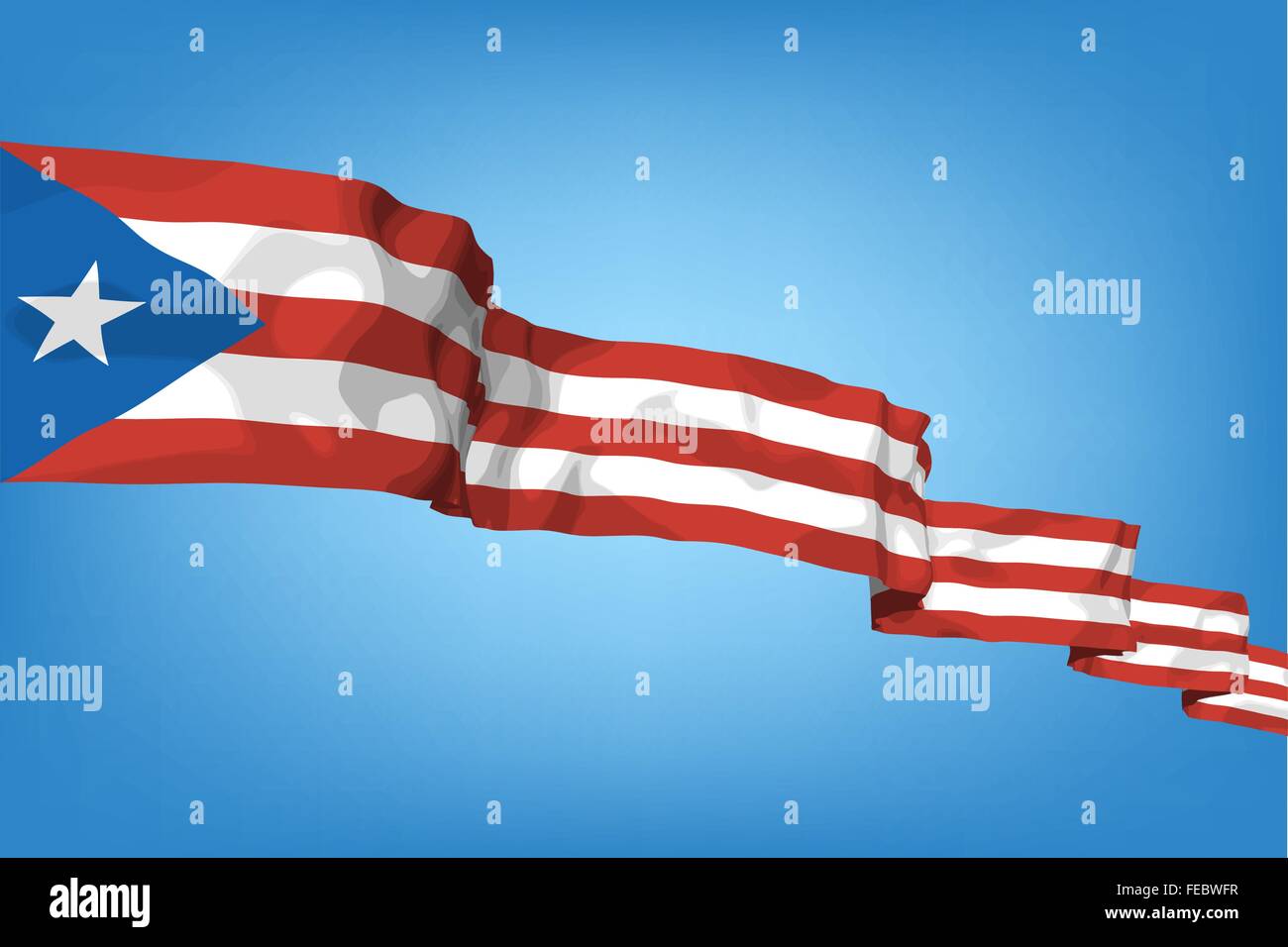 Puerto rico flag ribbon hi-res stock photography and images - Alamy