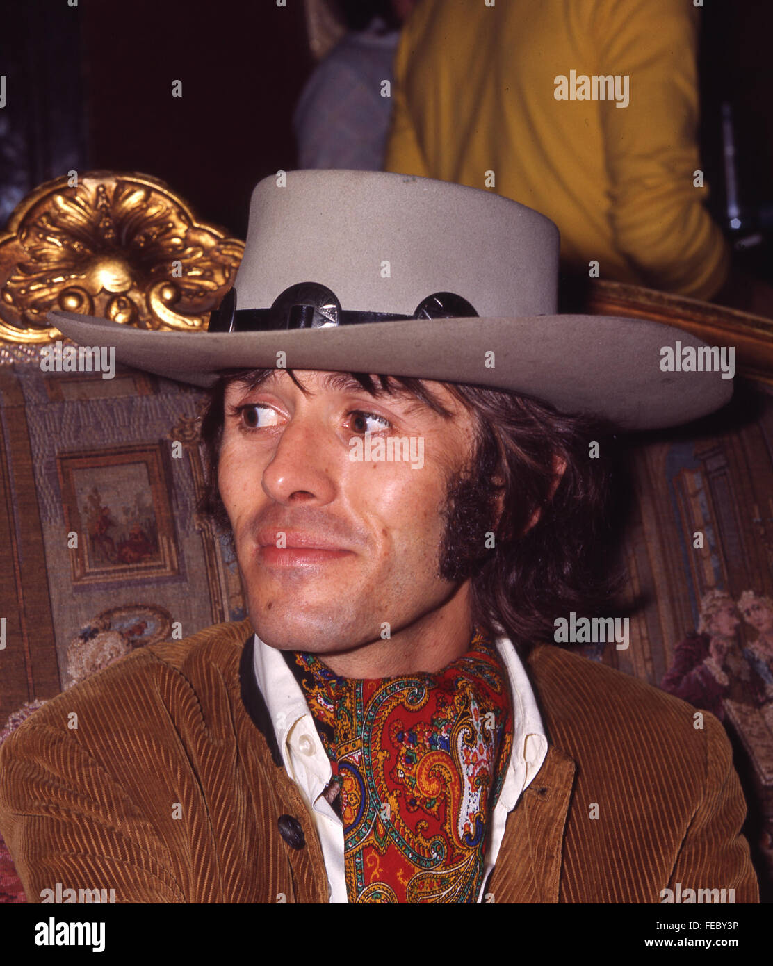 SPENCER DRYDEN US rock musician with Jefferson Airplane in August 1968 ...