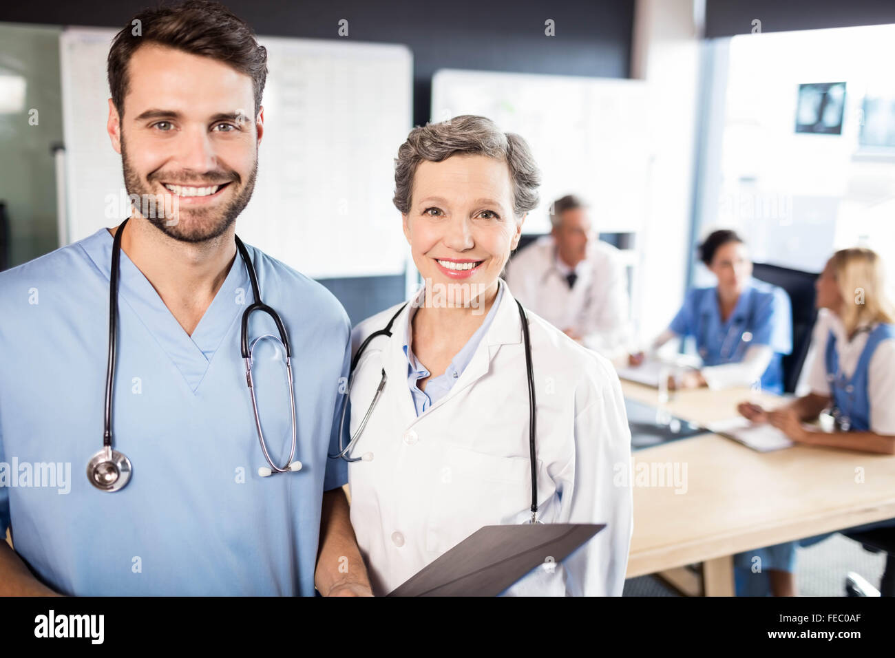 Medical team having a meeting Stock Photo - Alamy