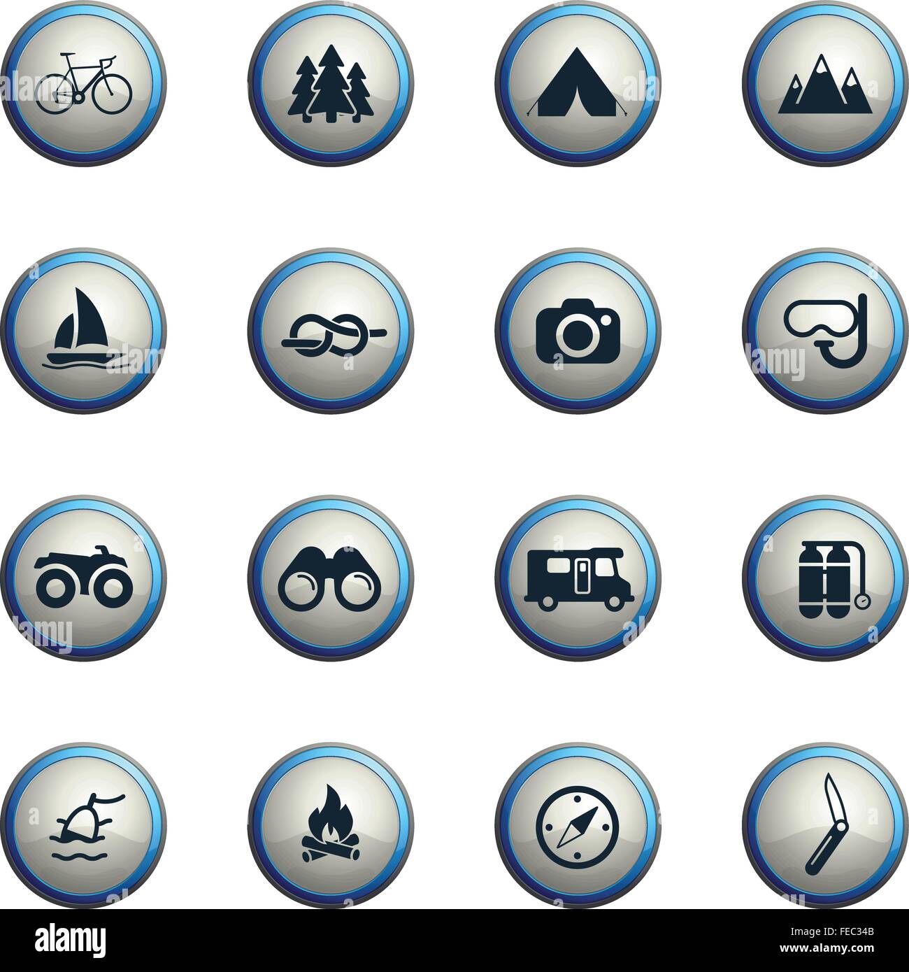 Active recreation icon set Stock Vector Image & Art - Alamy