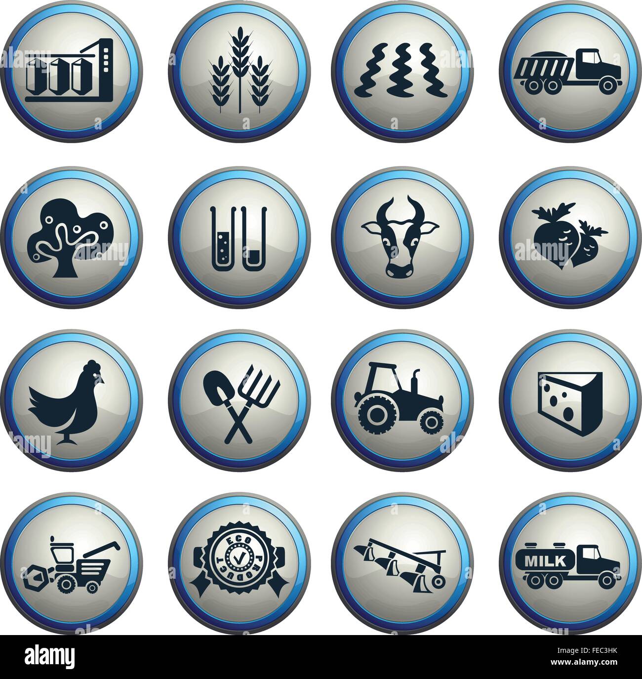 Agricultural icons set Stock Vector Image & Art - Alamy