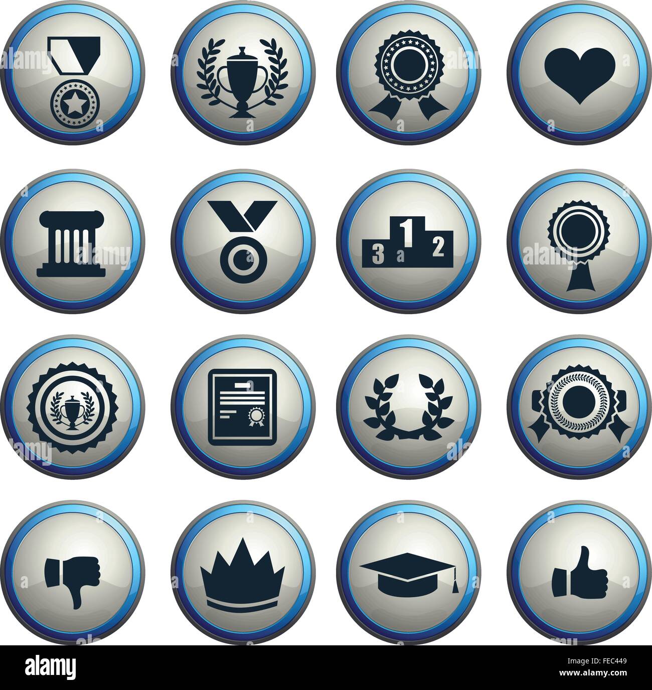 Trophy and prize icon set Stock Vector Image & Art - Alamy