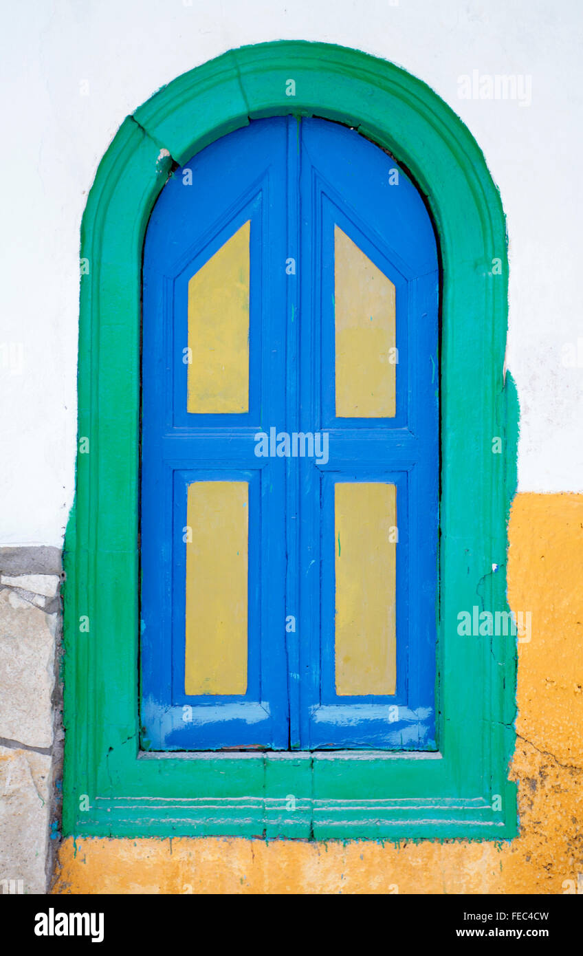 Old Shuttered Greek Window, Kastellorizo, Greece Stock Photo - Alamy