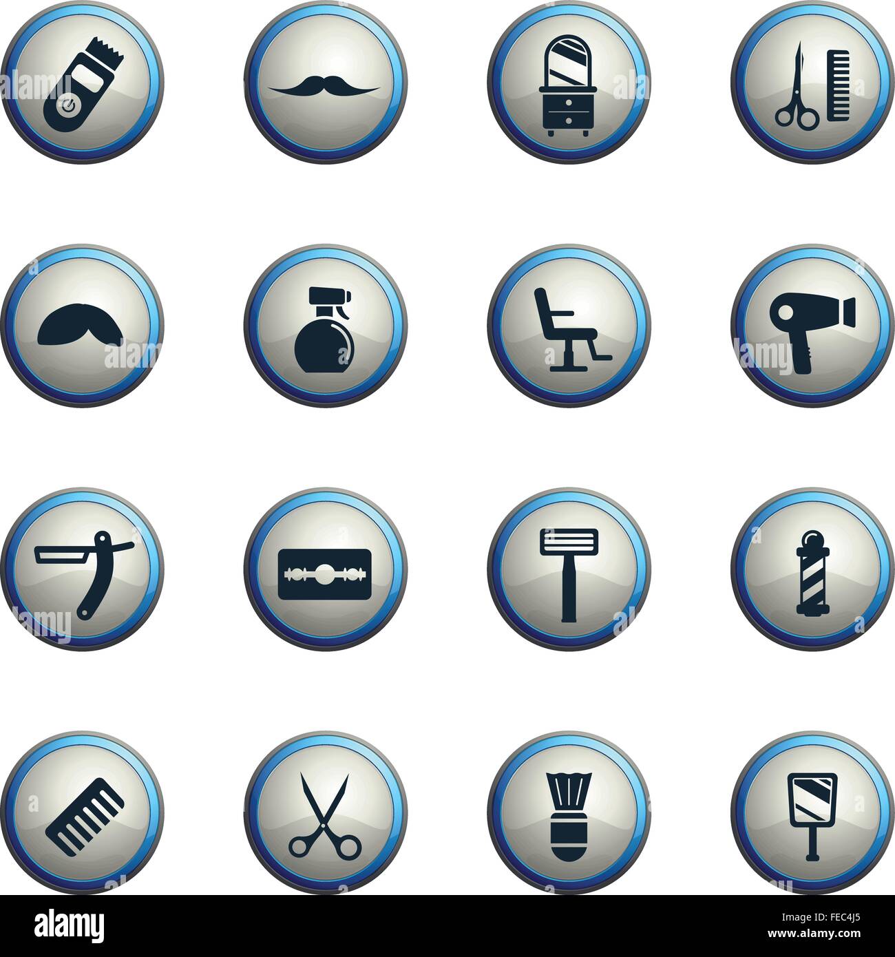 Barbershop icons set Stock Vector Image & Art - Alamy