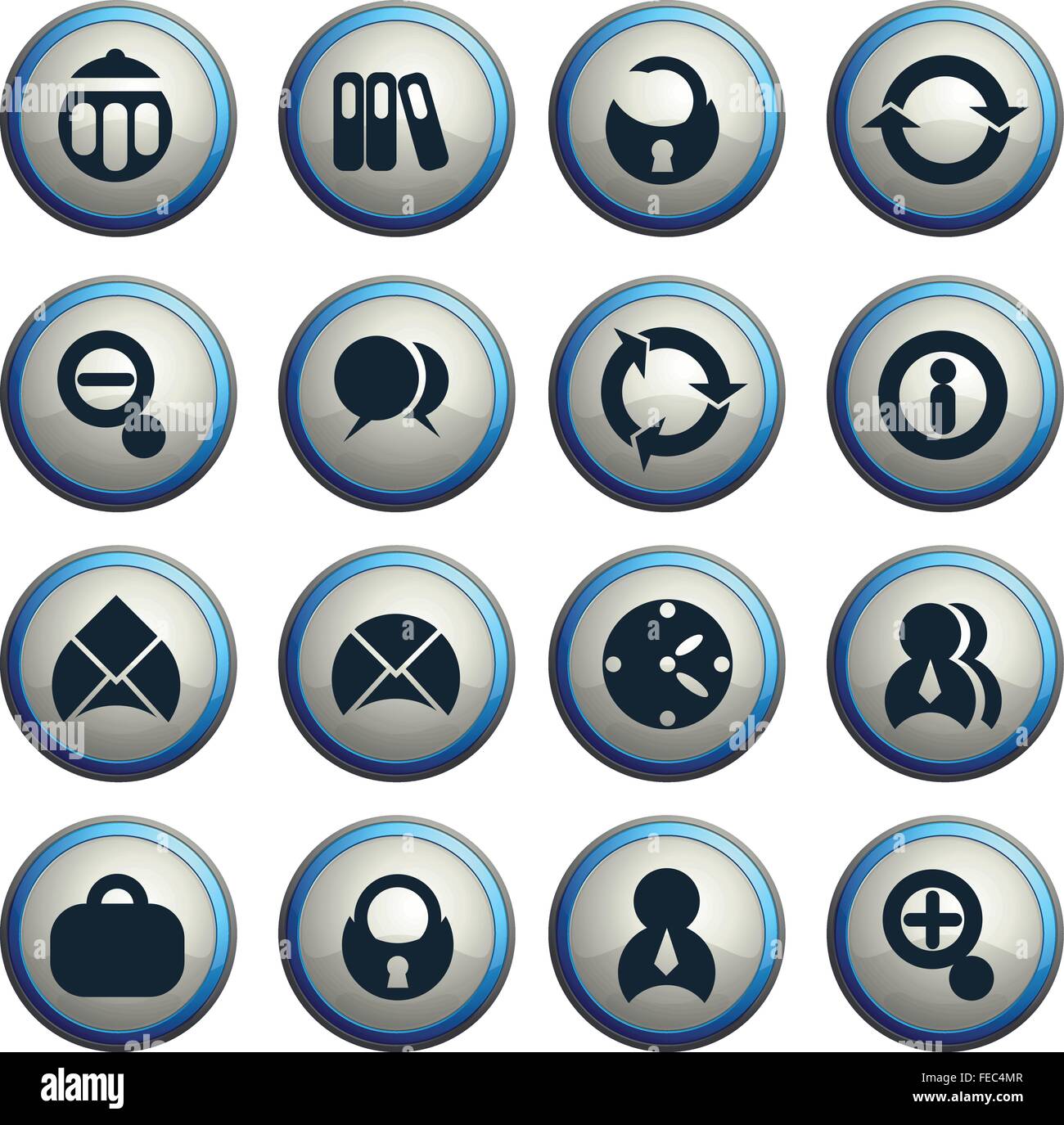 Office icons set Stock Vector Image & Art - Alamy