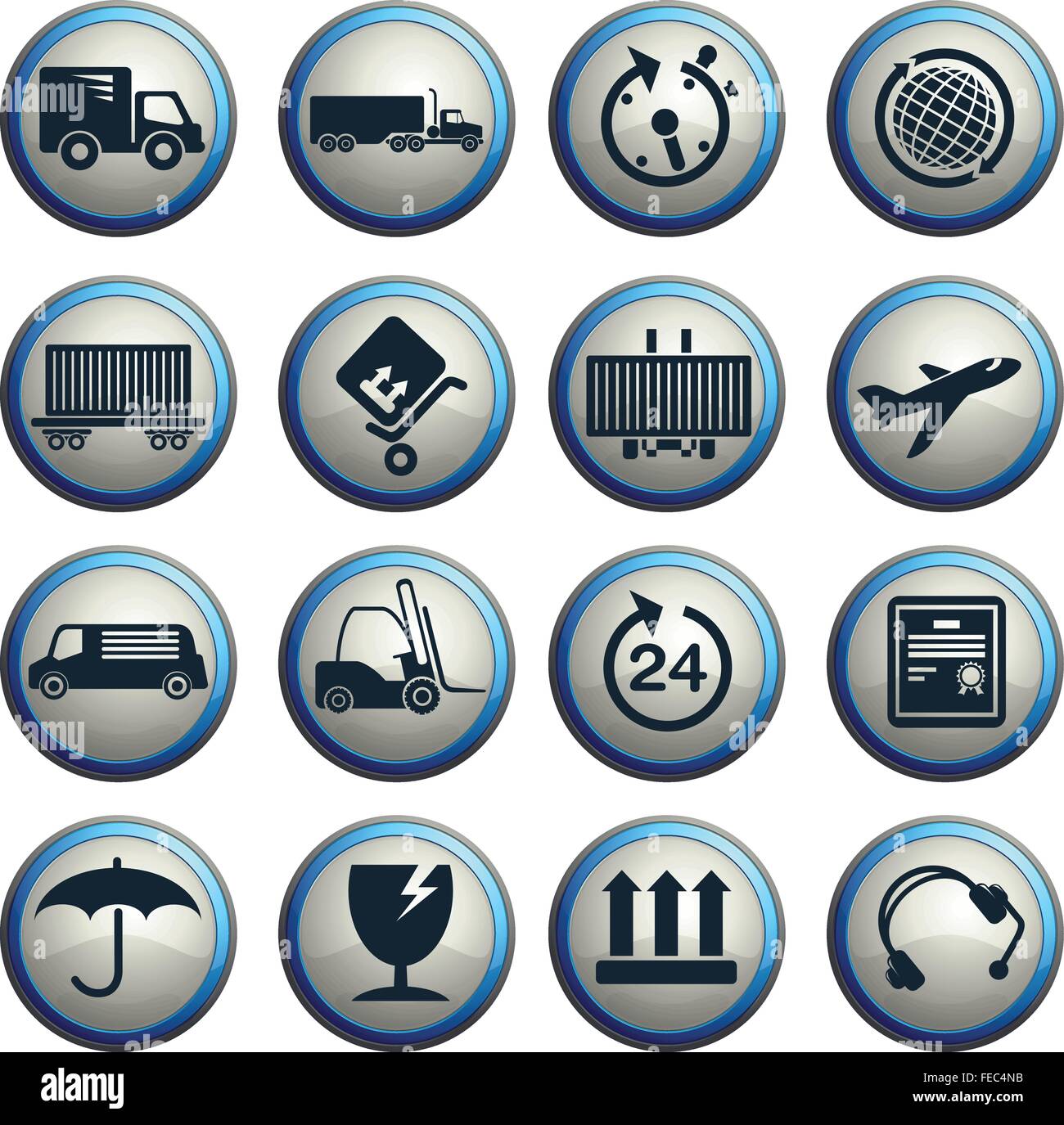 Cargo shipping icons set Stock Vector Image & Art - Alamy