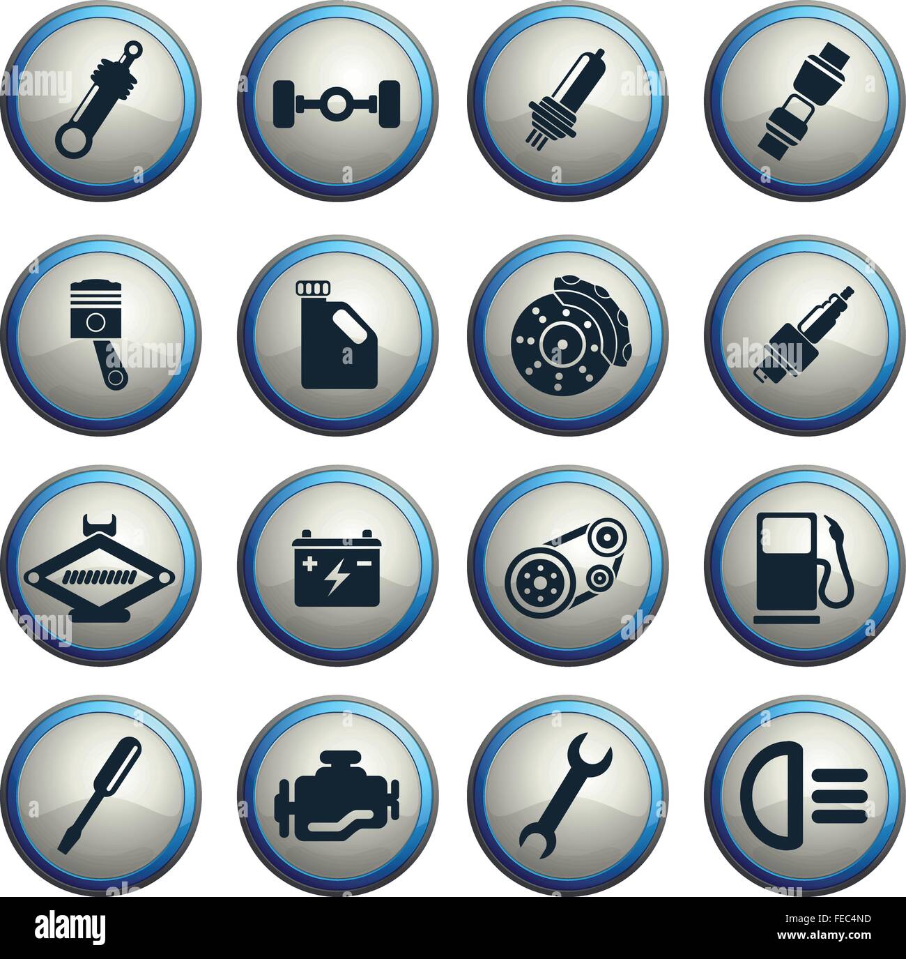 Auto Service Icons Stock Vector Image & Art - Alamy