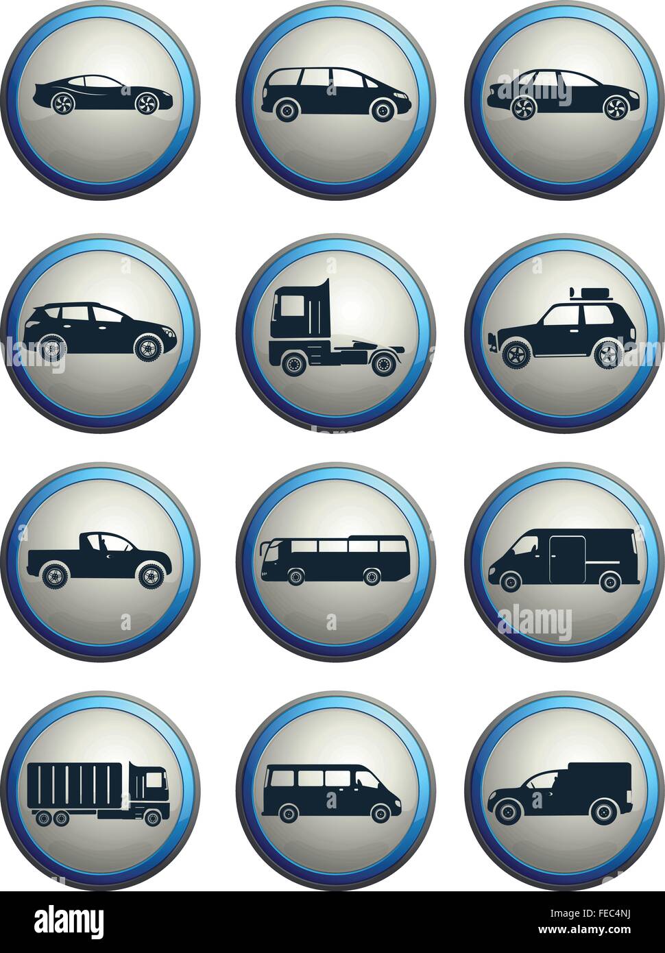 Vehicles Icon Set Stock Vector Image & Art - Alamy