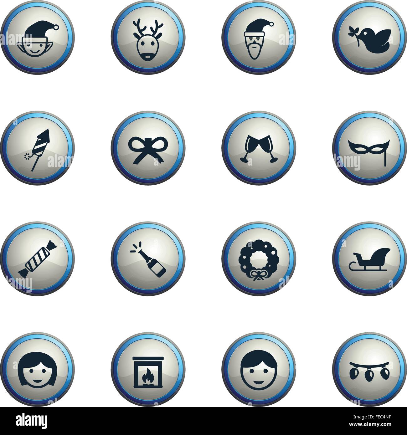 Christmas set santa elf Stock Vector Images - Alamy