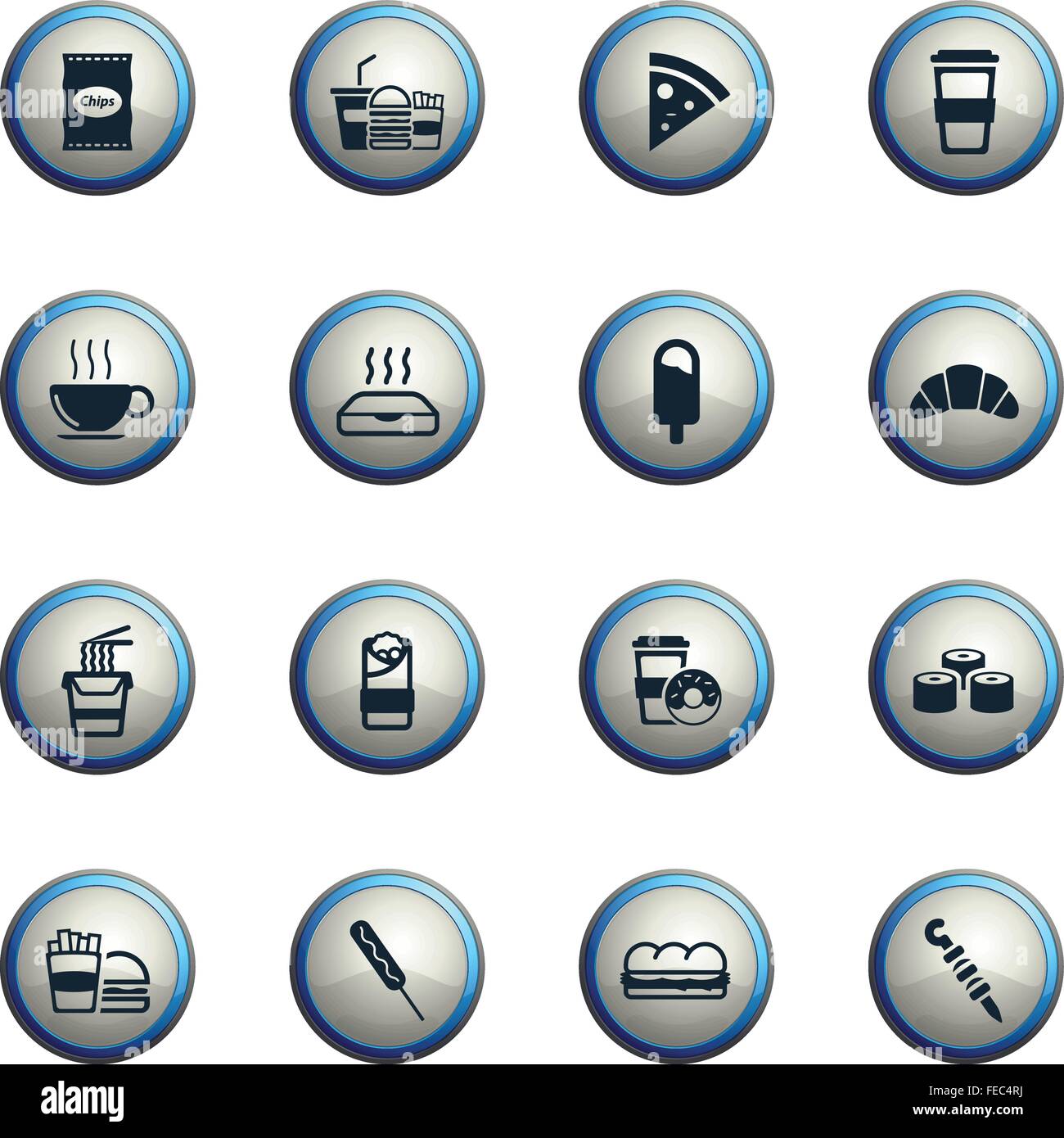 Fast food simply icons Stock Vector Image & Art - Alamy