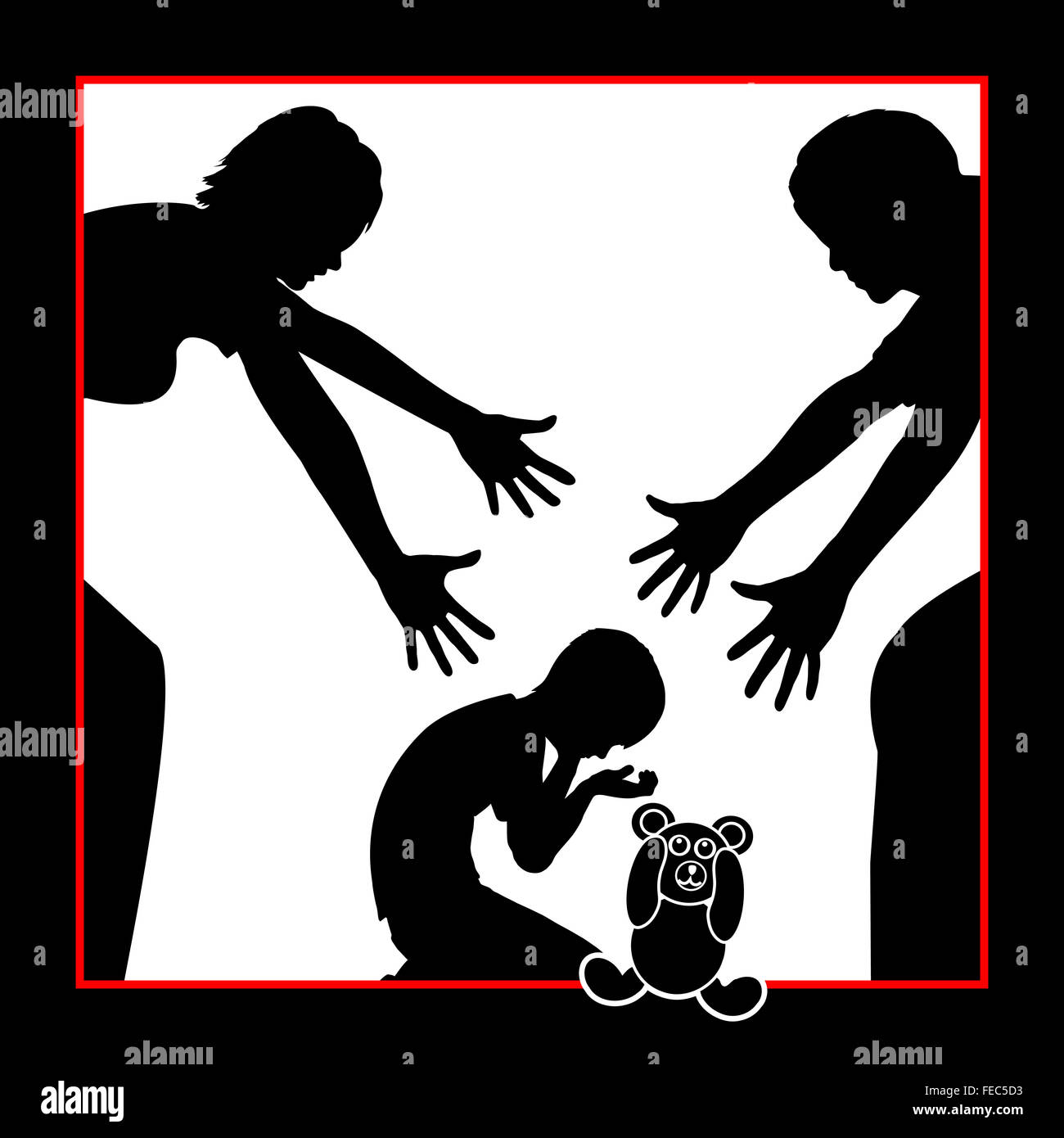 Parents comfort Child Stock Photo - Alamy