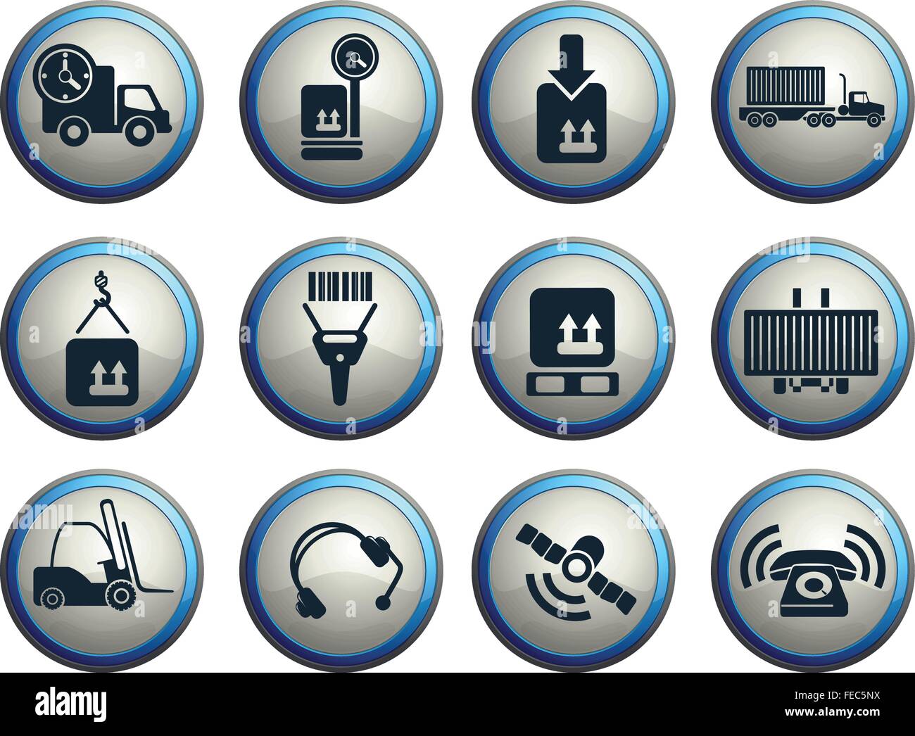 Logistics icons set Stock Vector Image & Art - Alamy