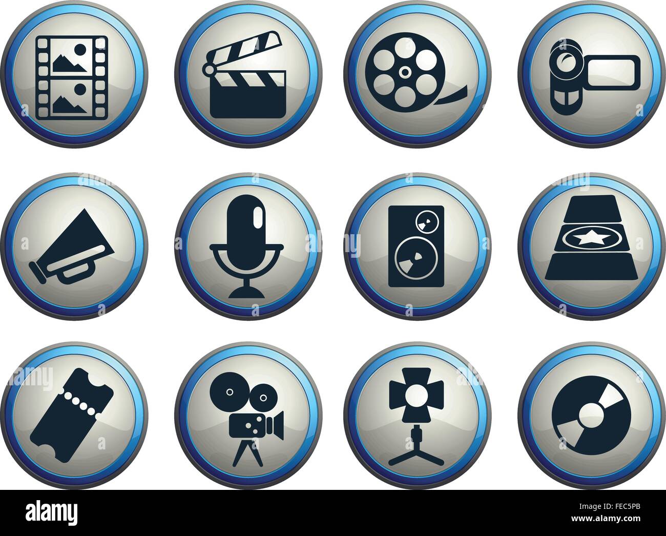 Film Industry Icons Stock Vector Image & Art - Alamy