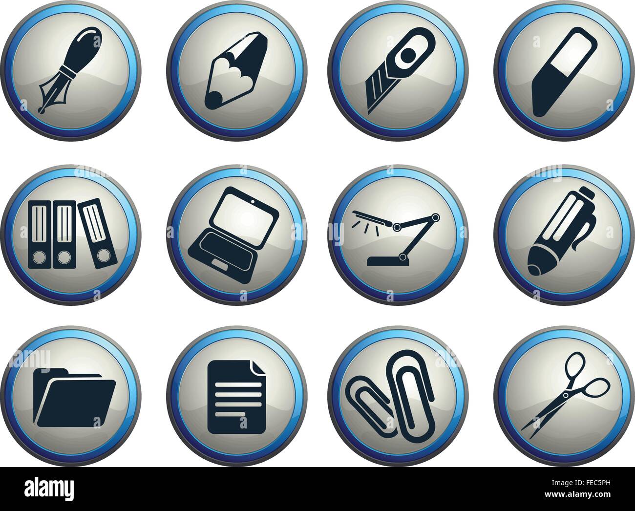 Office simply icons Stock Vector Image & Art - Alamy
