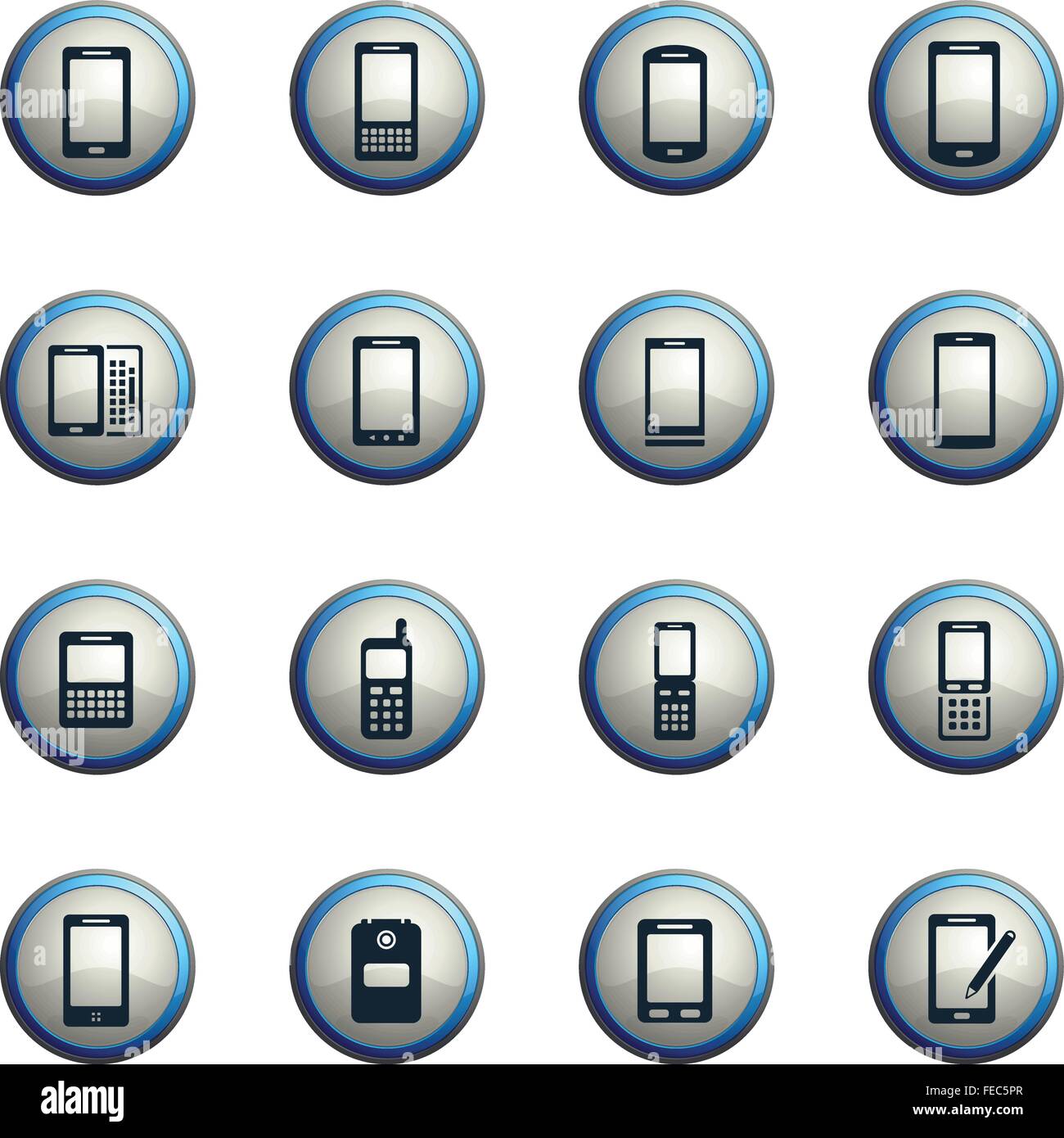 Telephone Icons icons Stock Vector Image & Art - Alamy
