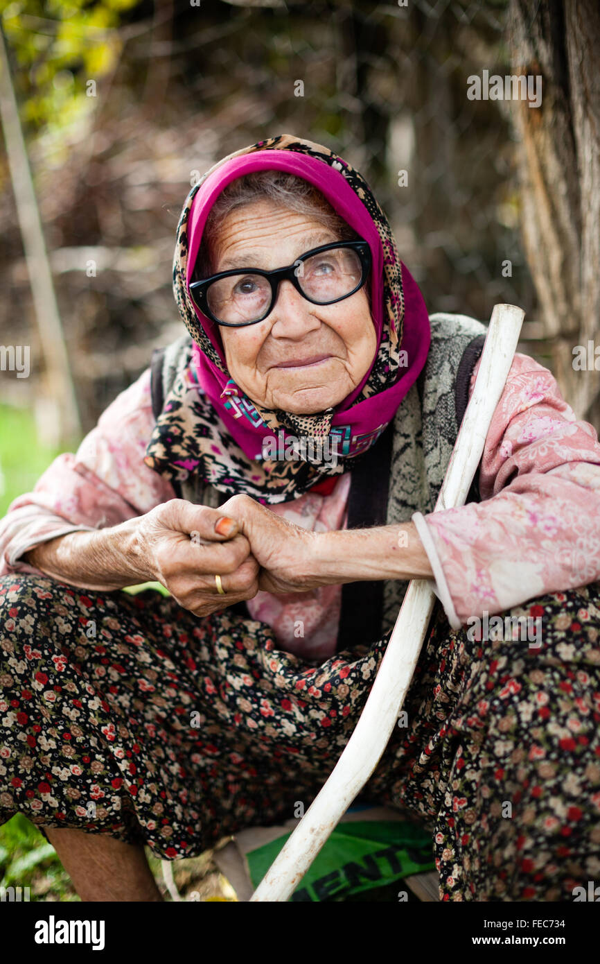 Elderly turkish village woman hi-res stock photography and images - Alamy
