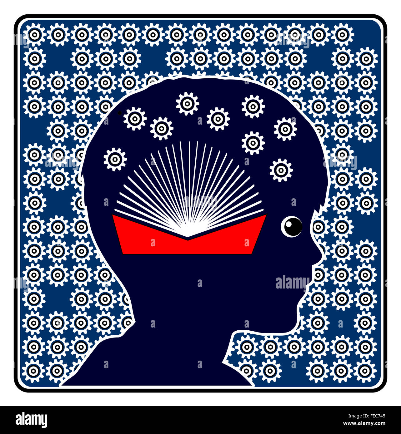 Kid reading book concept Cut Out Stock Images & Pictures - Alamy