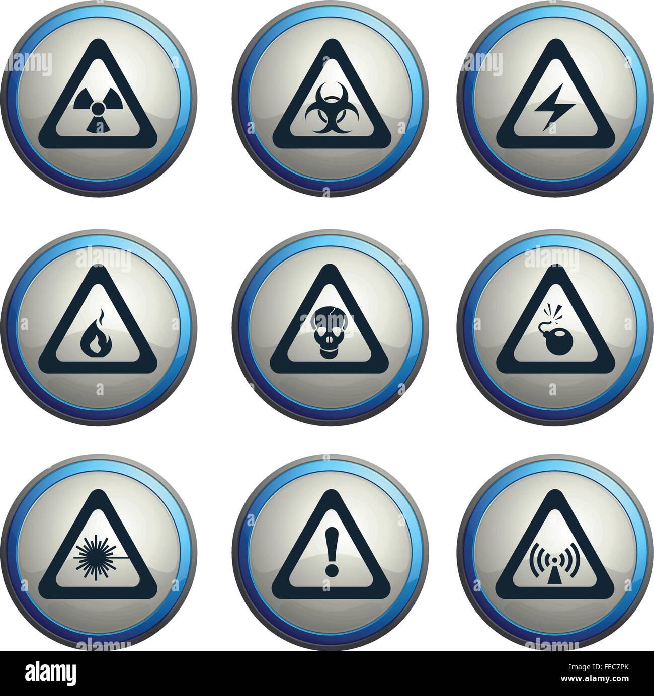 Hazard Sign Icons Stock Vector Image & Art - Alamy