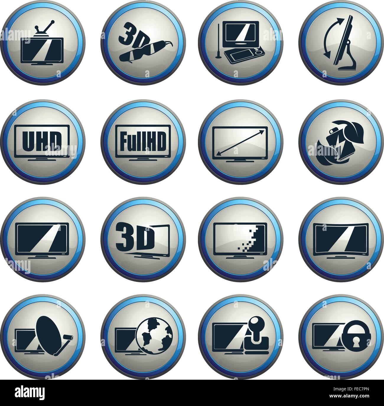 Vector TV features and specifications Stock Vector Image & Art - Alamy