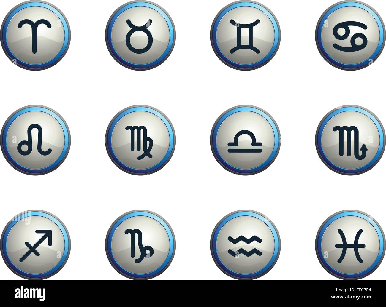 Zodiac icon set Stock Vector Image & Art - Alamy