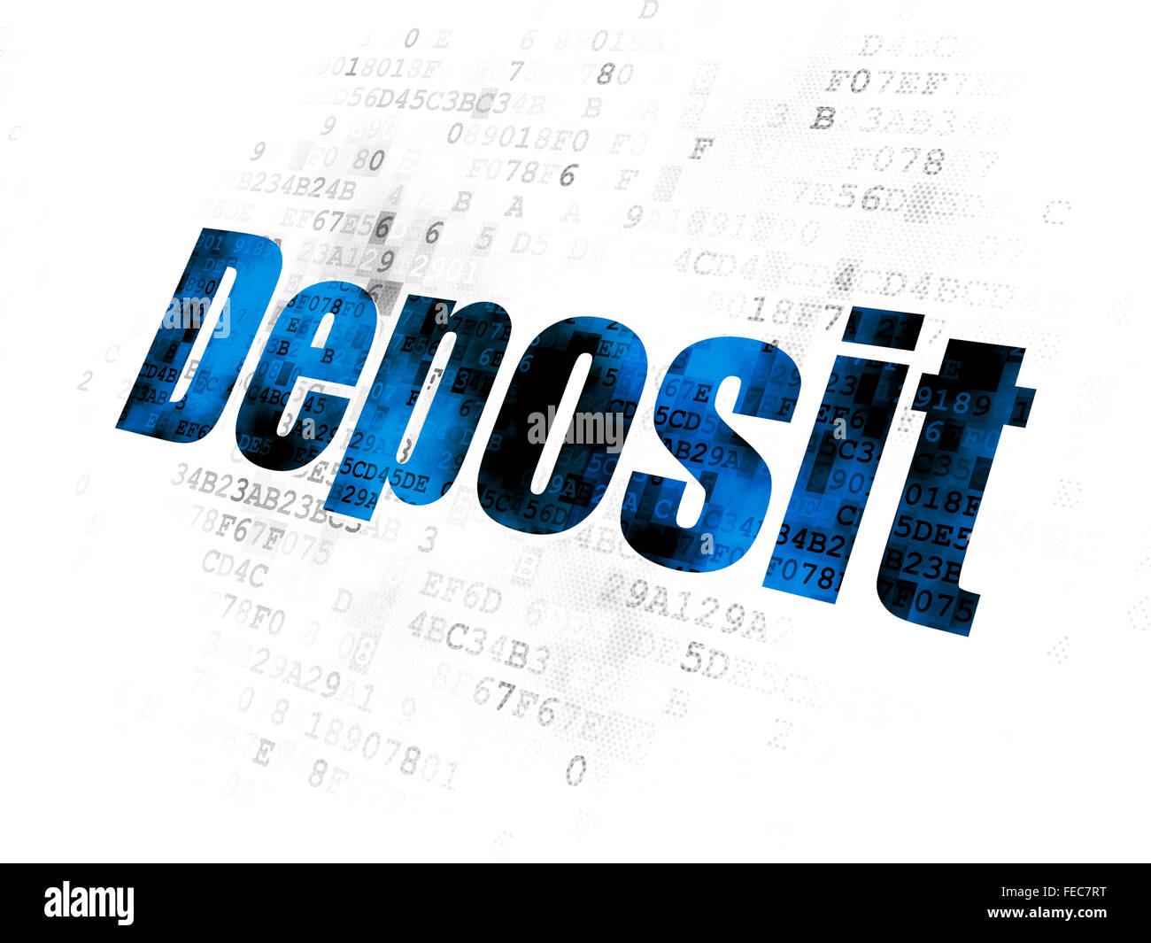 Currency concept: Deposit on Digital background Stock Photo - Alamy