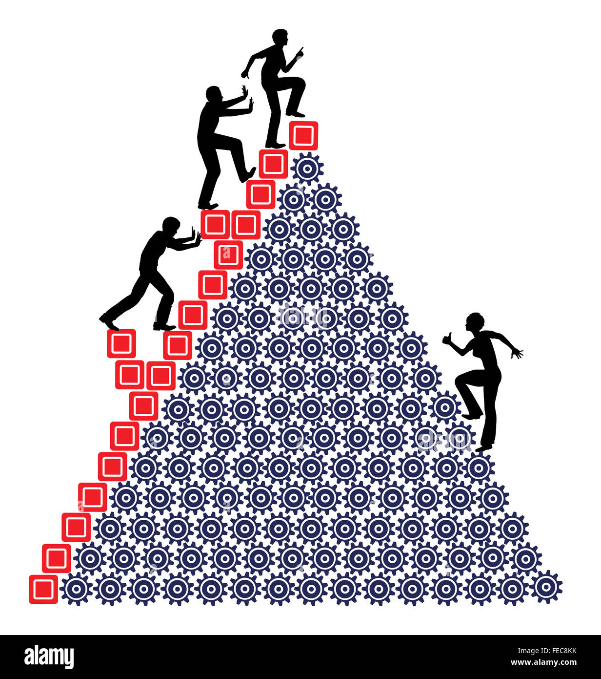 Team building for business groups Cut Out Stock Images & Pictures - Alamy