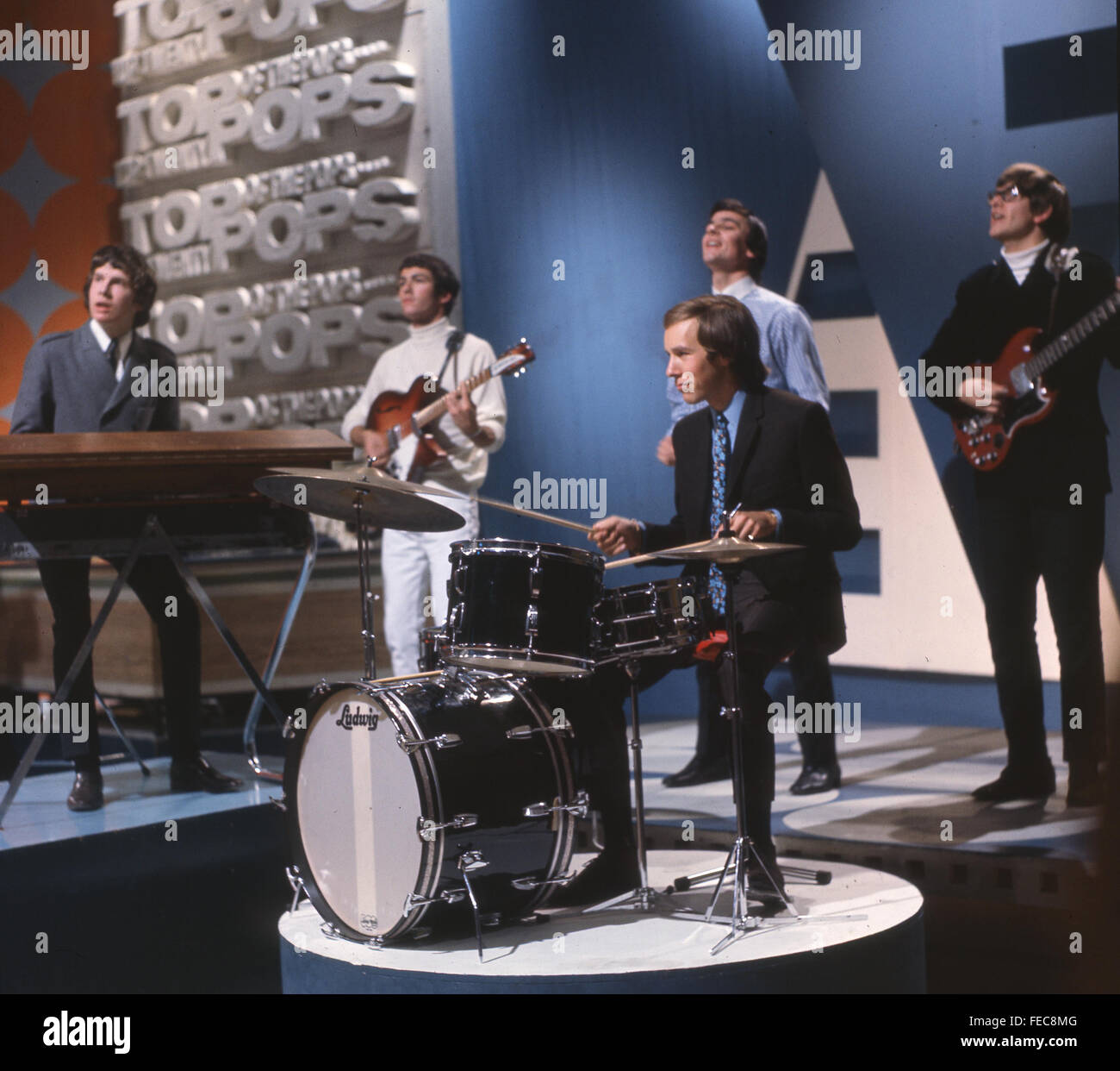 ZOMBIES English pop group on BBC TV's Top of the Pops in September 1965 ...