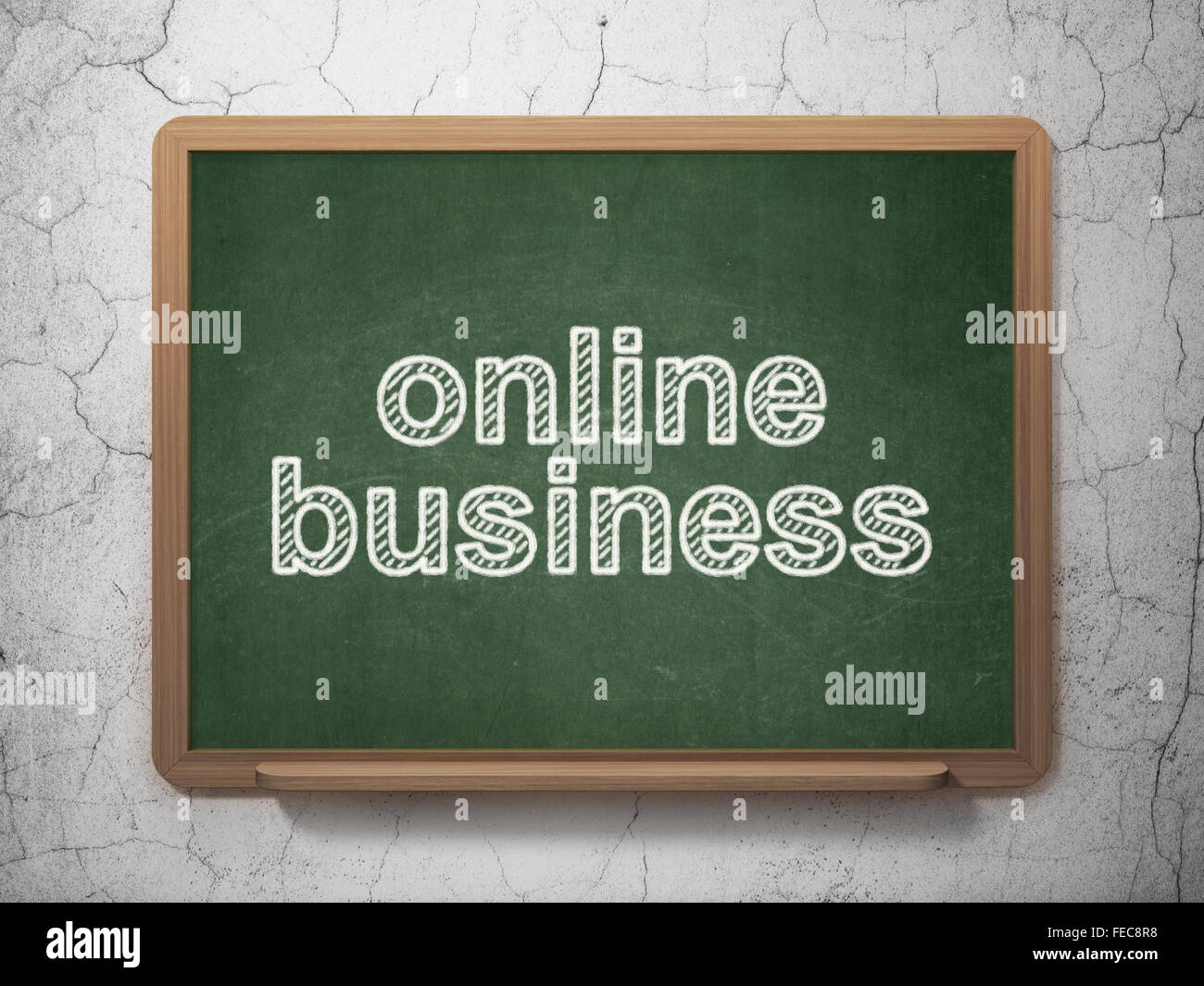 Finance concept: Online Business on chalkboard background Stock Photo ...