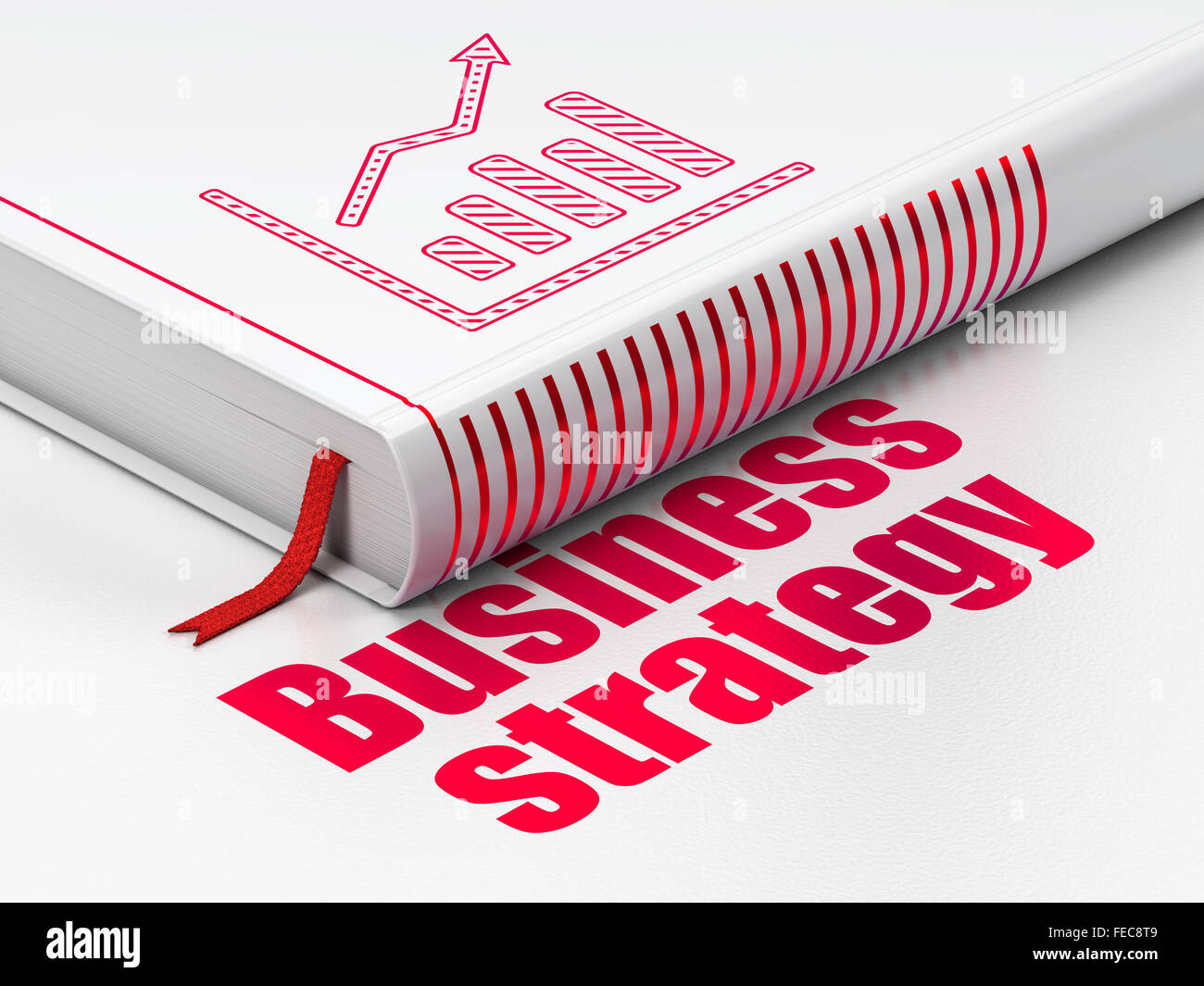 Business concept: book Growth Graph, Business Strategy on white ...