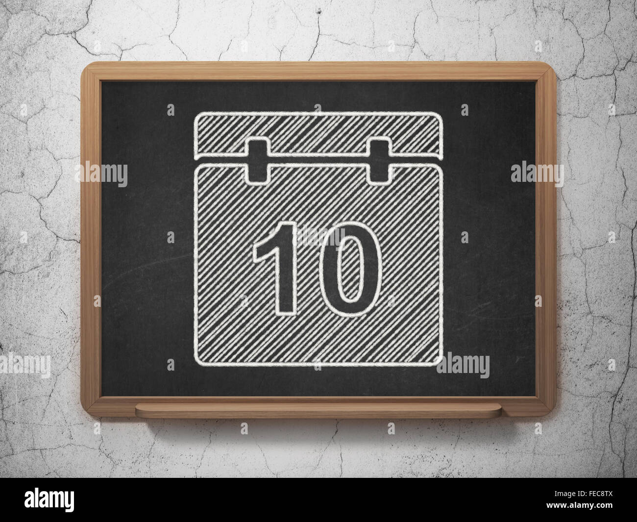 Time concept: Calendar on chalkboard background Stock Photo - Alamy