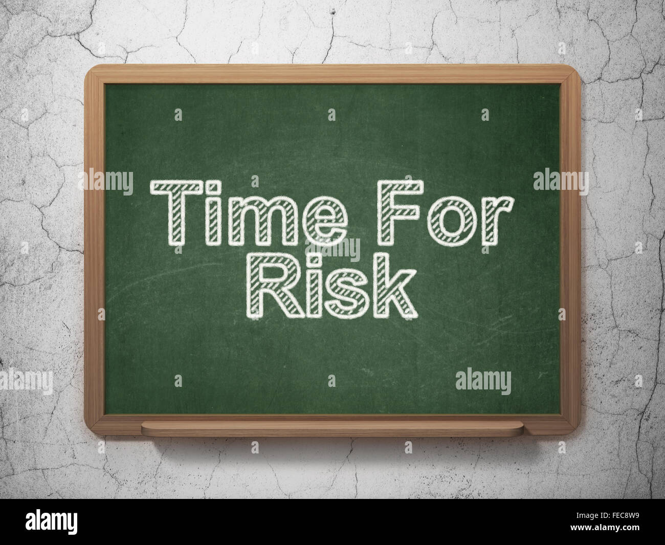 Time concept: Time For Risk on chalkboard background Stock Photo - Alamy