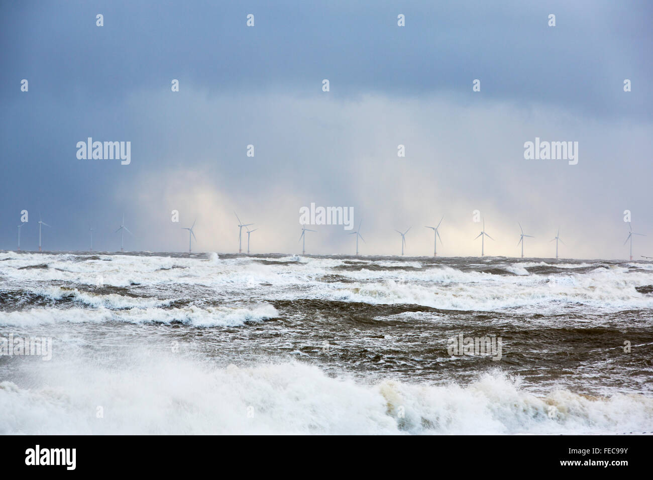 Offshore wind turbine storm wave hi-res stock photography and images ...