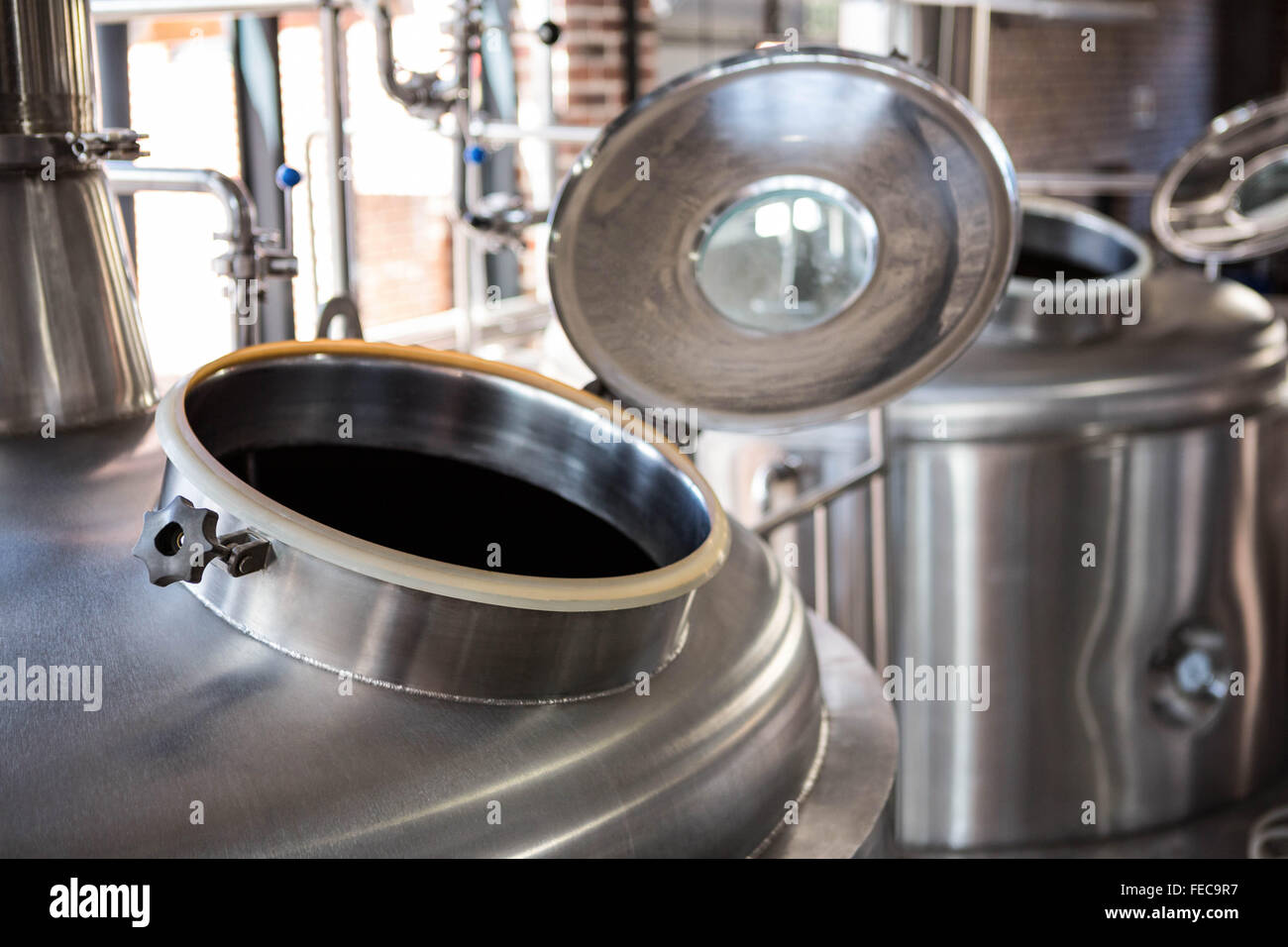Large vats of beer Stock Photo - Alamy