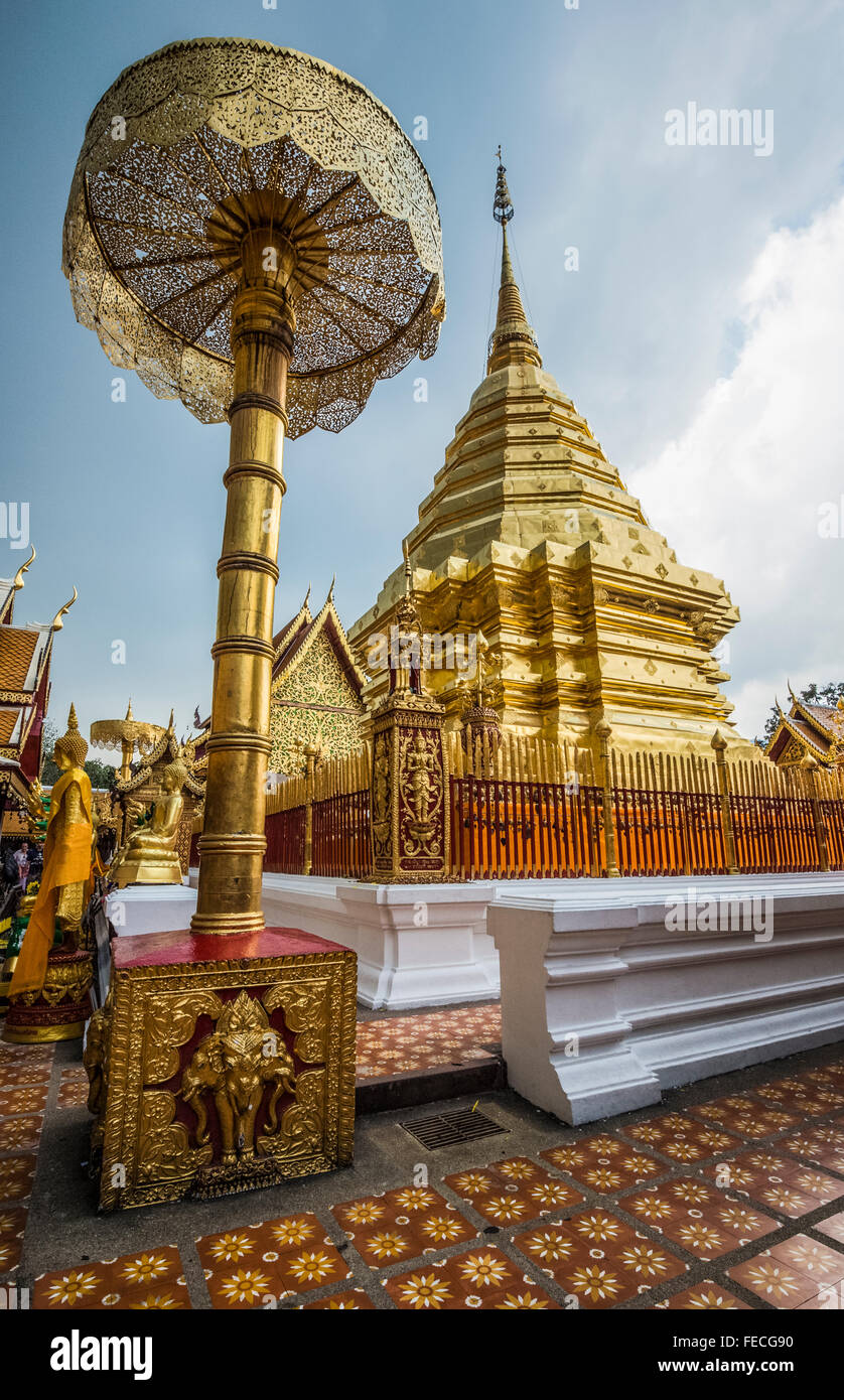 Temple of Wat Doi Suthep, Chiang Mai Stock Photo - Alamy