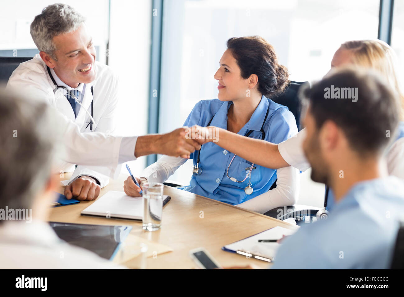 Medical team having a meeting Stock Photo - Alamy