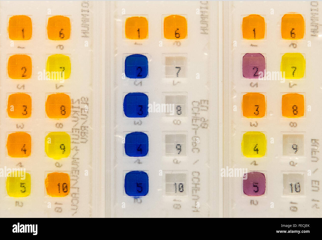 Dassow, Germany. 05th Feb, 2016. A reagent tray used for a ...