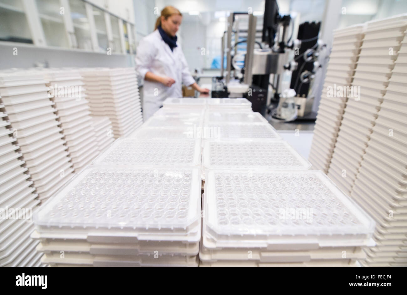 Dassow, Germany. 05th Feb, 2016. ILLUSTRATION - Employee Stefanie ...