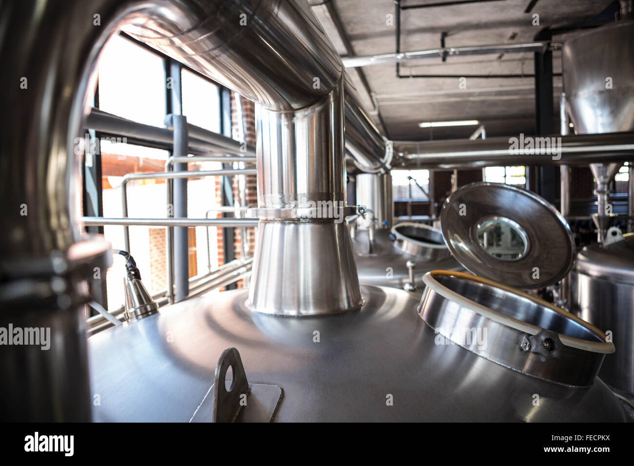 Large vats of beer Stock Photo - Alamy