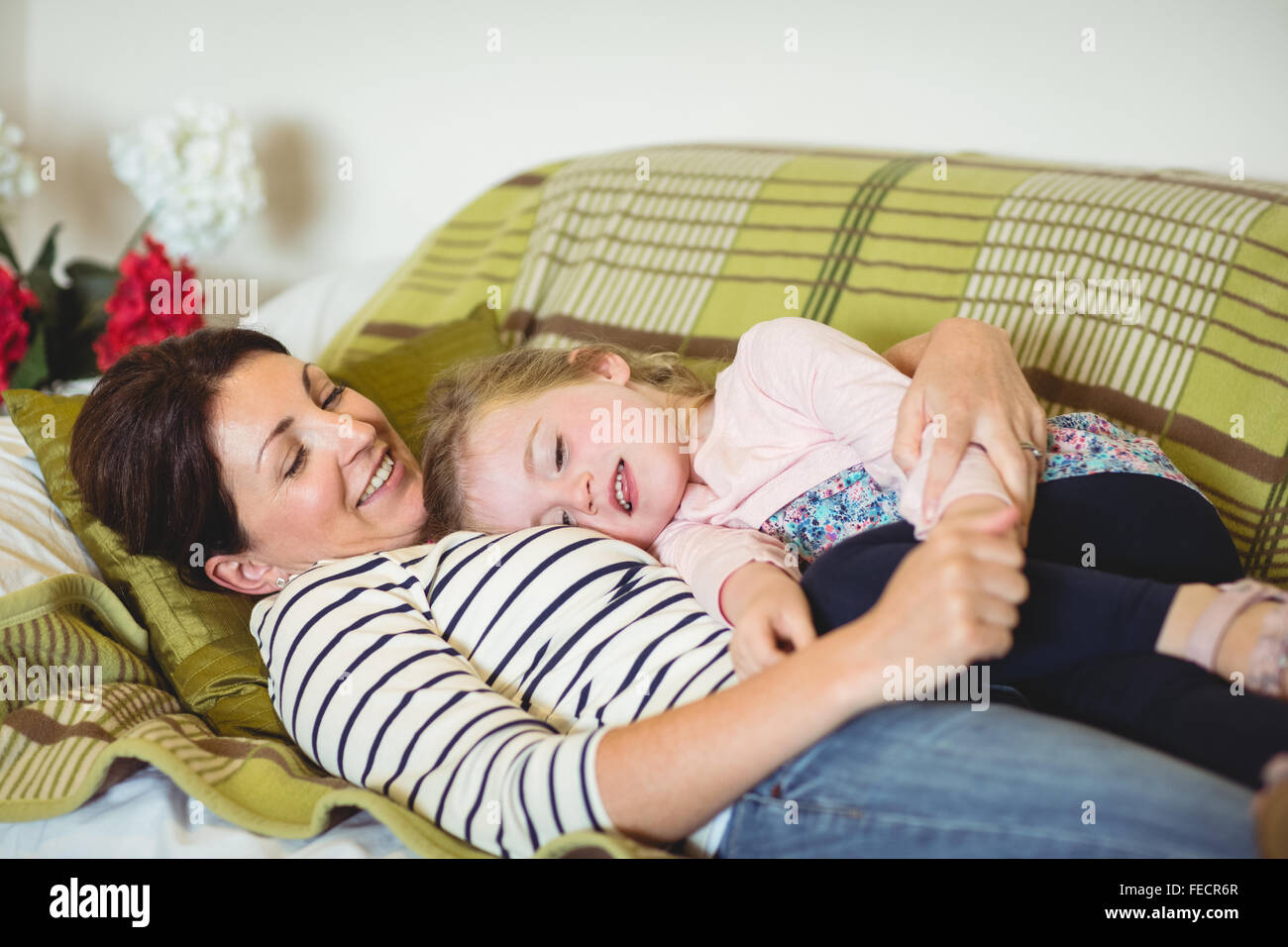 Mother and daughter resting Stock Photo - Alamy