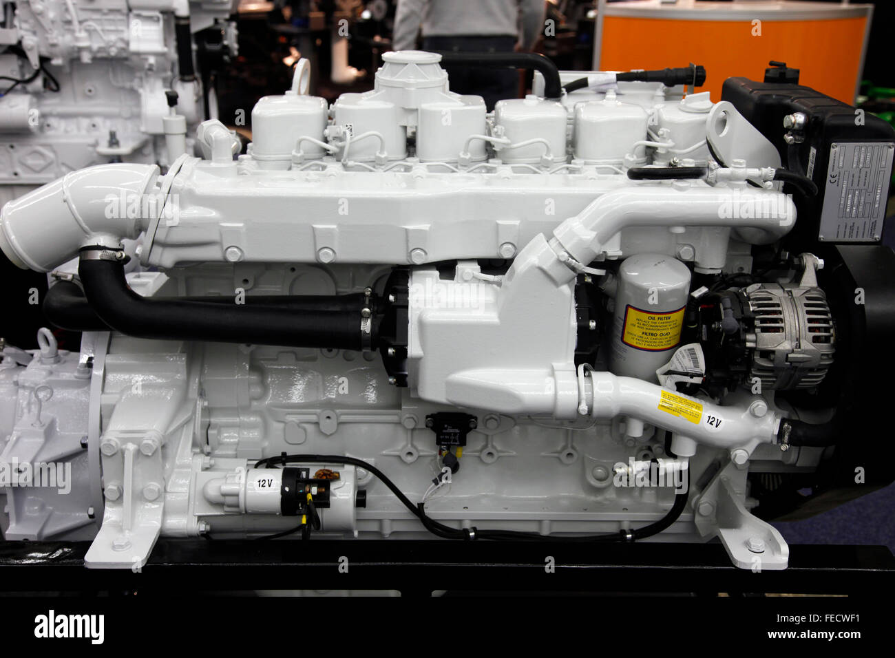 Modern engine used on marine industry Stock Photo - Alamy