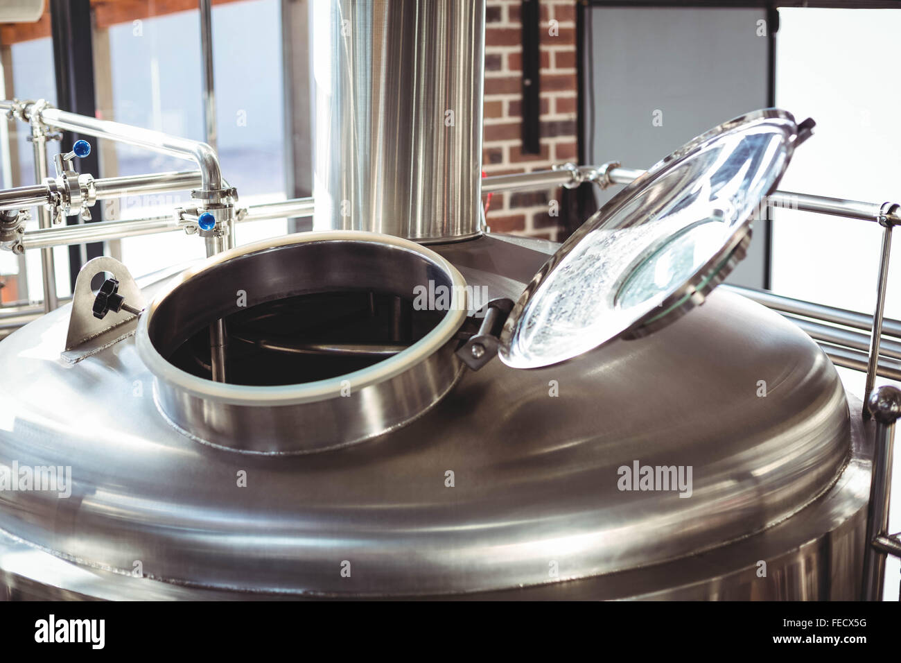 Open door of large vat Stock Photo - Alamy