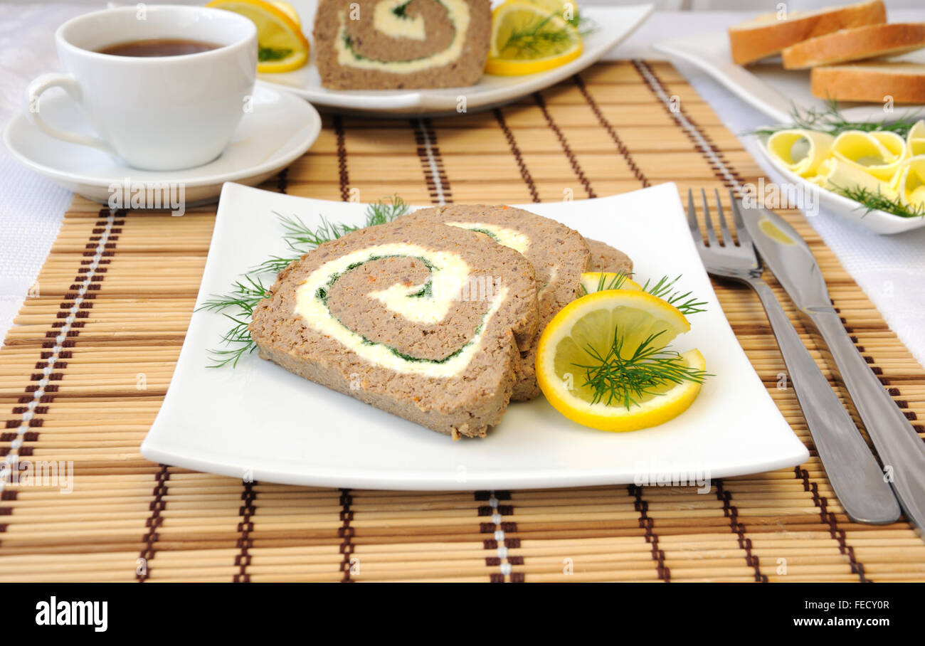 Liver pate with butter hi-res stock photography and images - Alamy