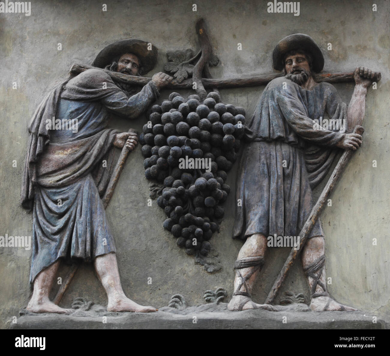 The grape carriers, Prague Stock Photo - Alamy