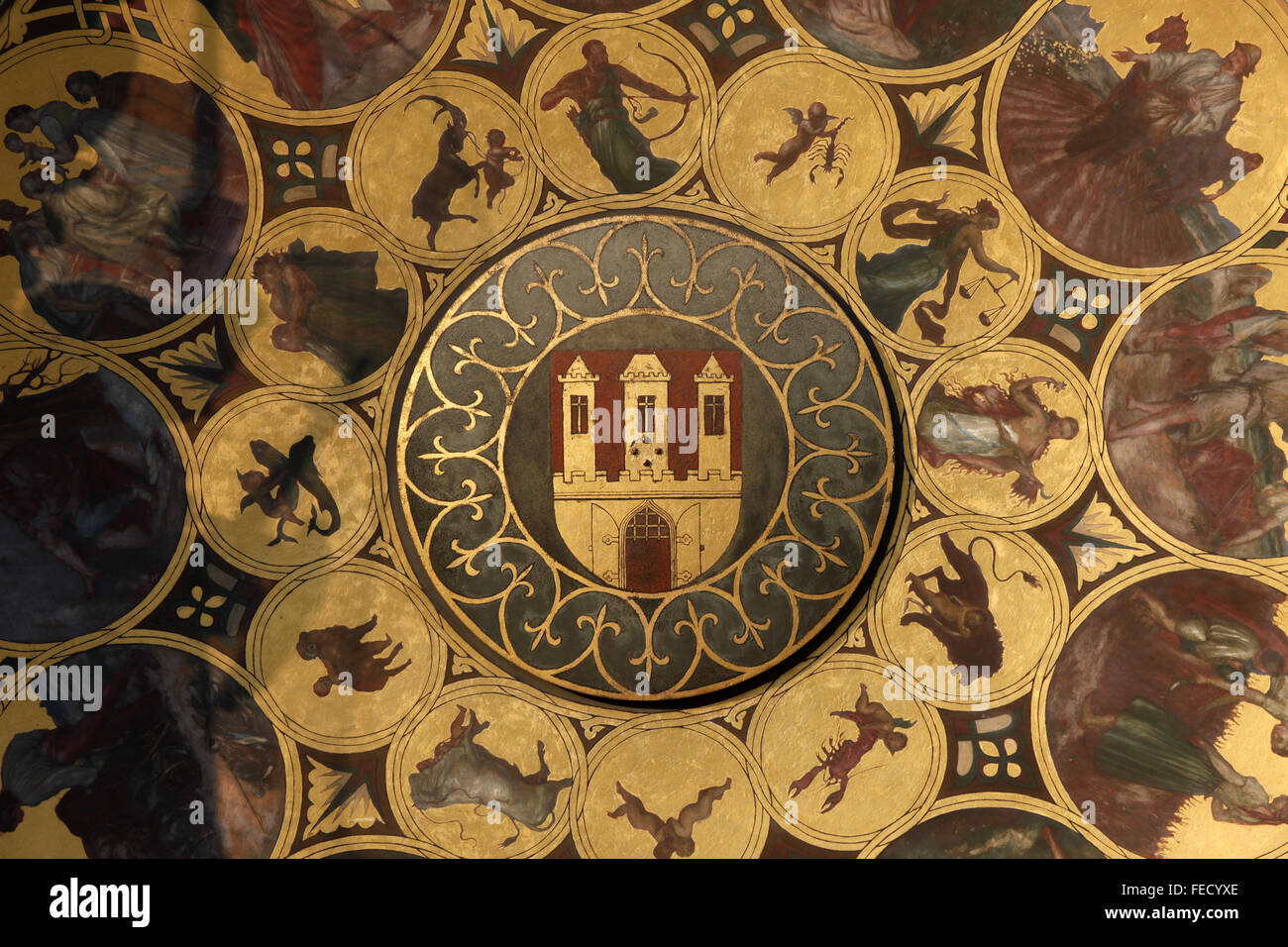 Famous medieval astronomical clock in Prague, Czech Republic Stock ...