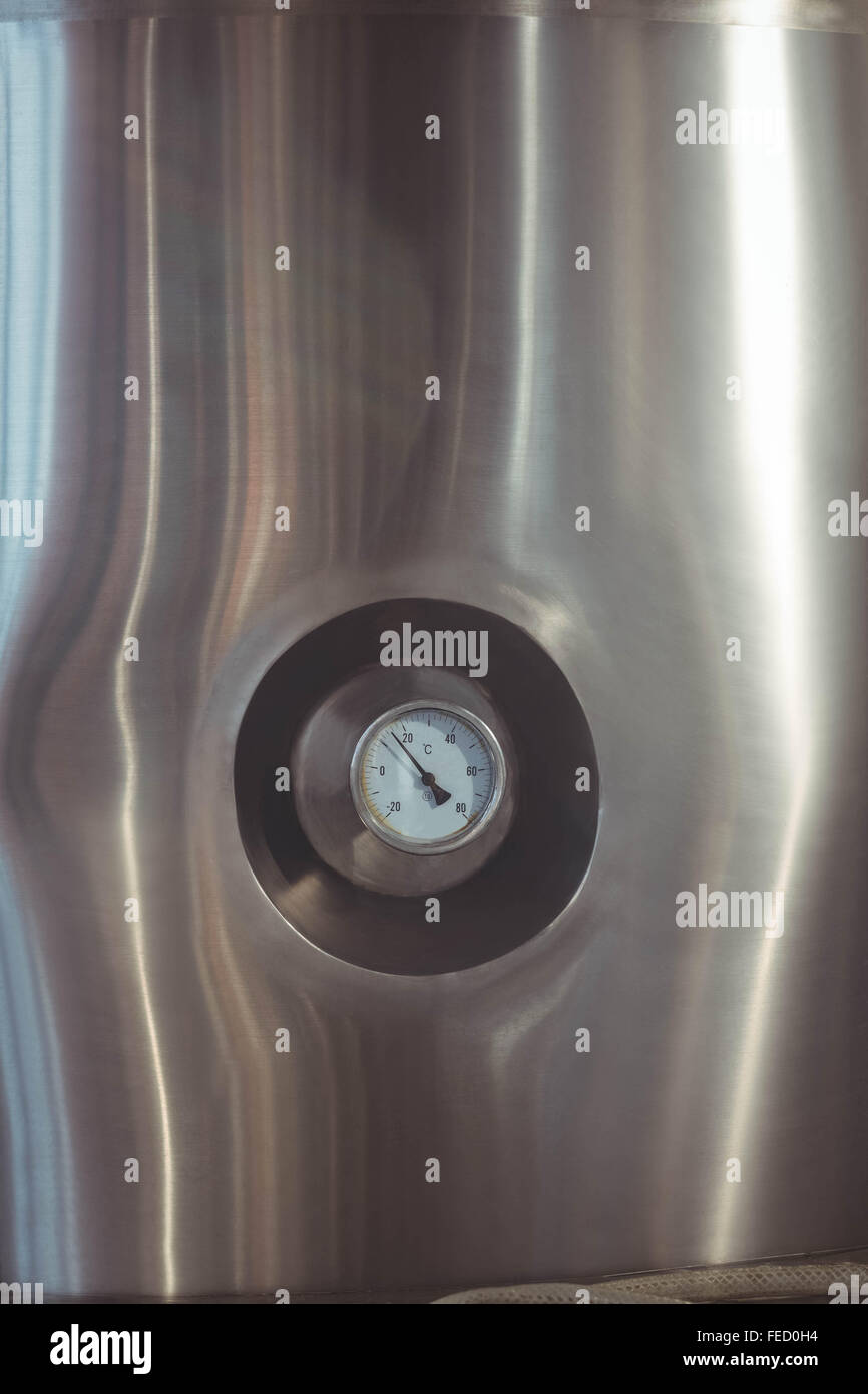 Temperature gauge on vat Stock Photo - Alamy