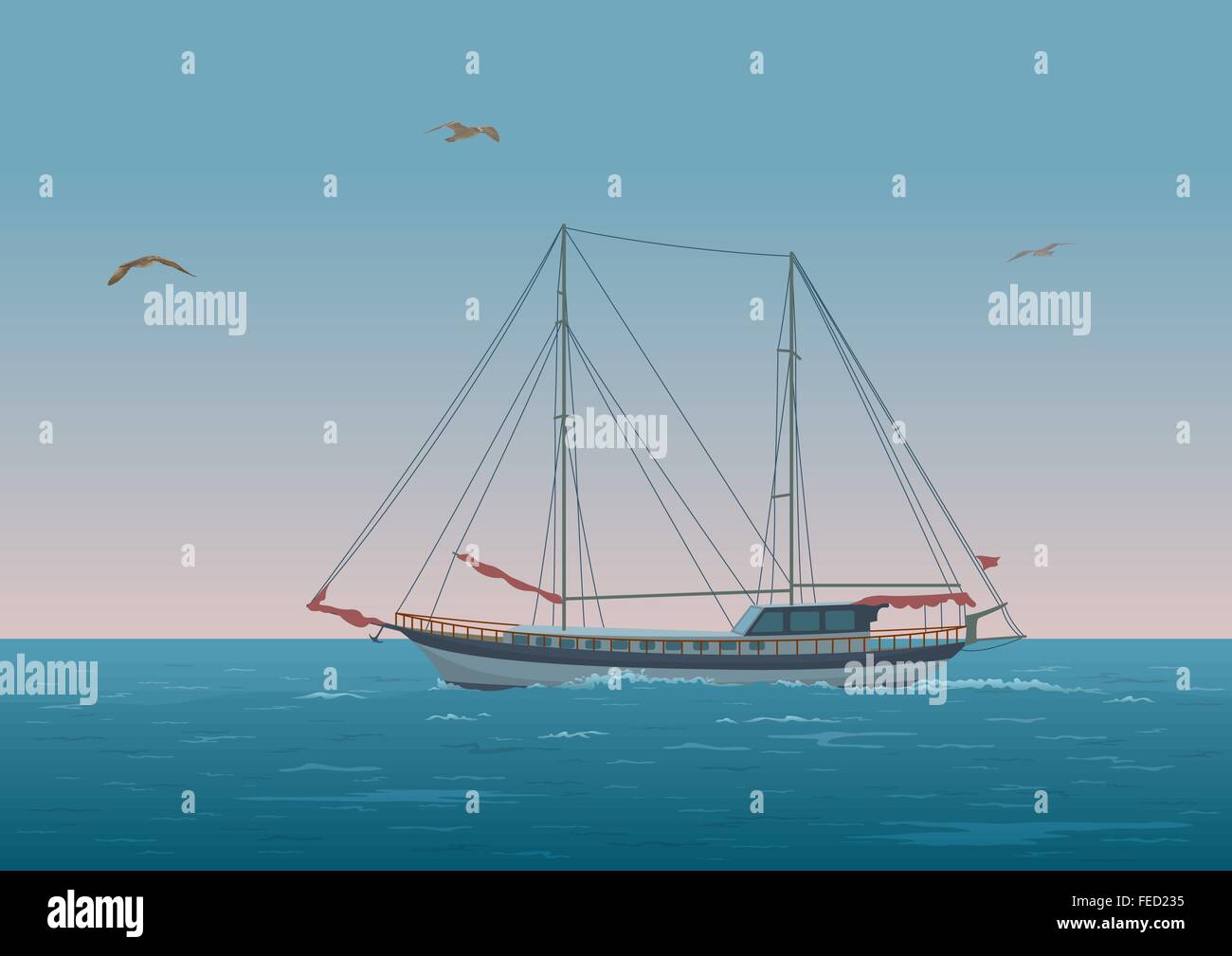 Sunrise birds flying Stock Vector Images - Alamy