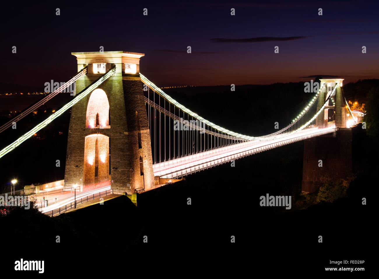 Clifton Suspension Bridge, spanning the Avon Gorge and the River Avon ...