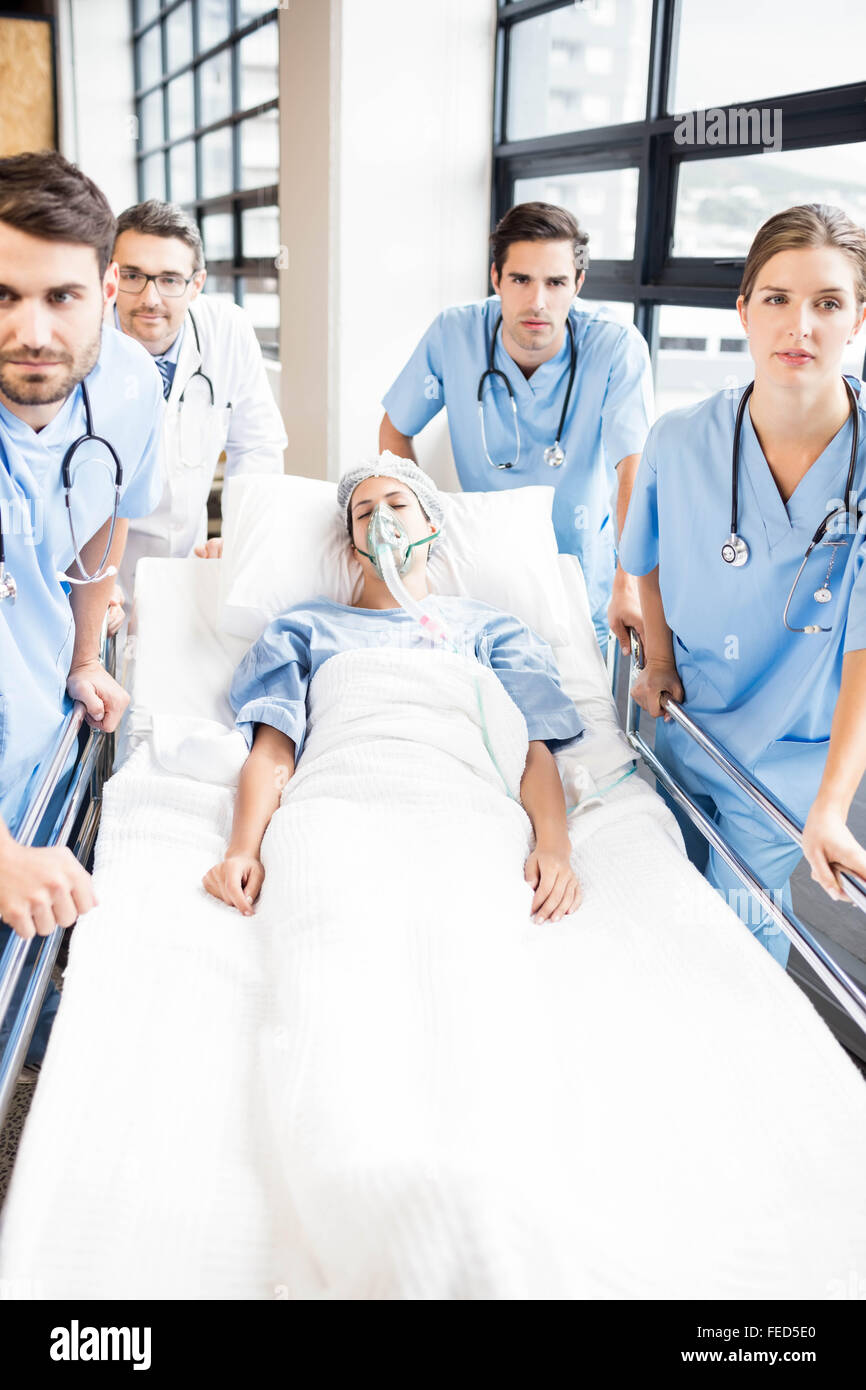 Doctor patient on hospital trolley hi-res stock photography and images ...